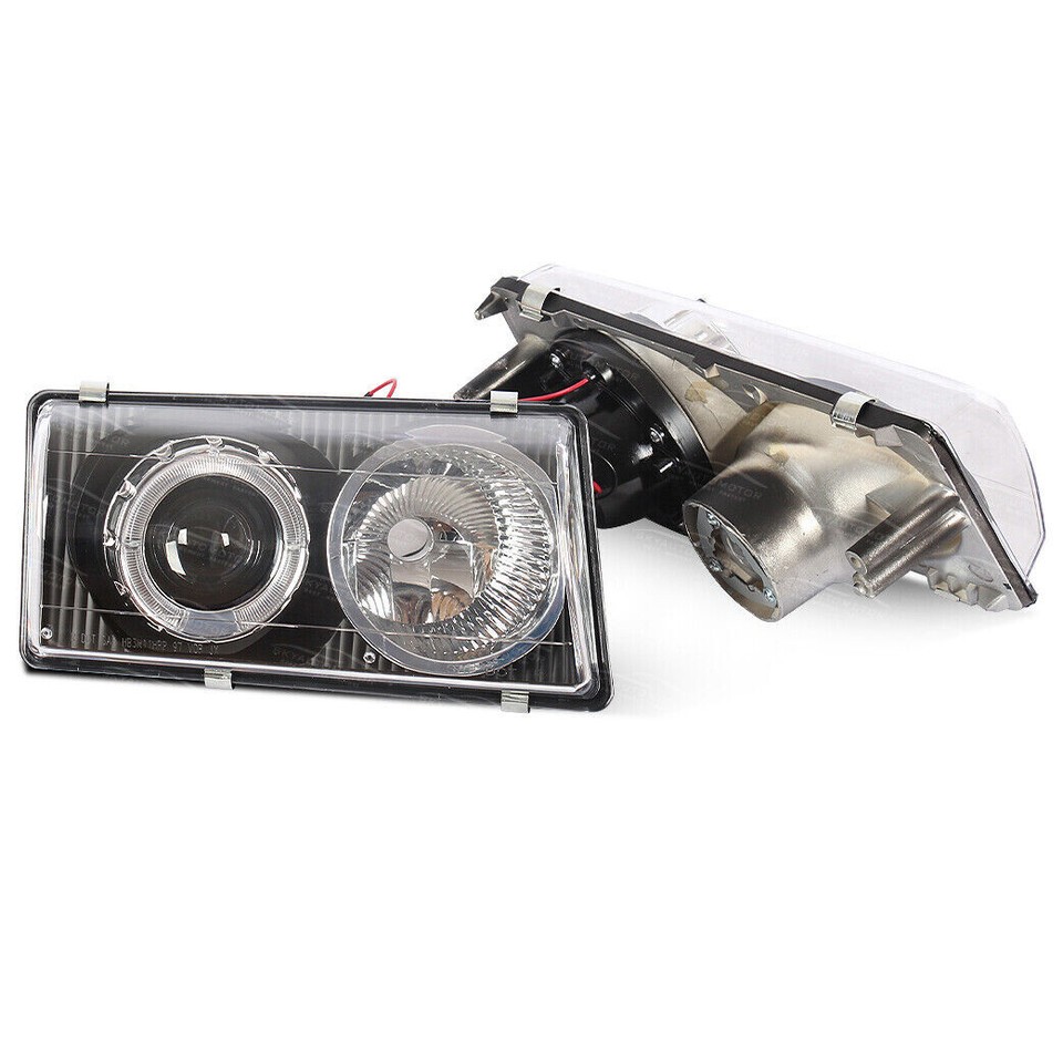 Headlights Headlamps DRL BK For 1997-04 Chevrolet Corvette C5 Z06 ...