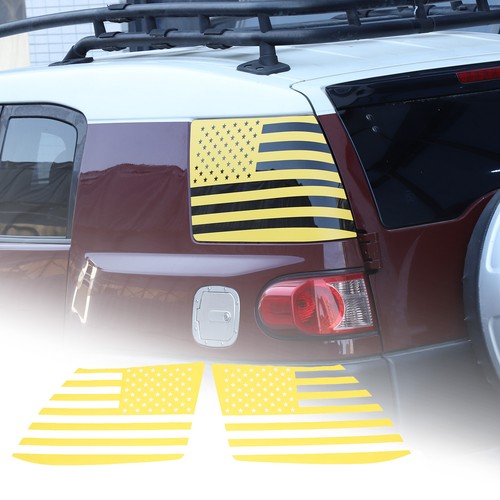 Rear Side Glass Sticker Vinyl For Toyota FJ Cruiser 2007-21 Yellow PVC ...