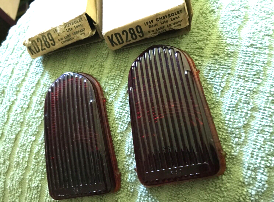 1949 Chevy KD Glass Lamp Tail Light Lenses Rat Rod Hot Rod NORS 1950 | eBay