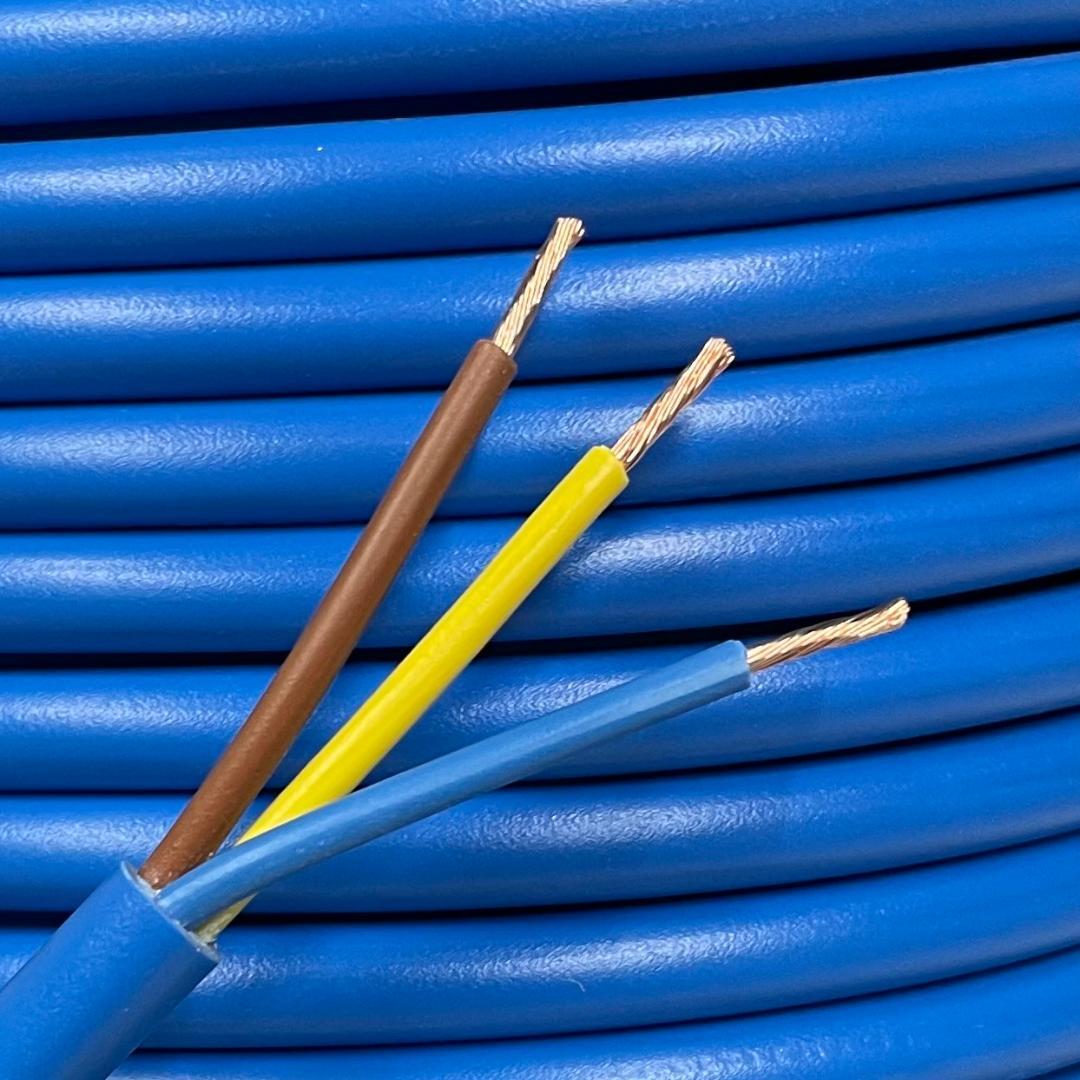 3 Core Arctic Grade Flex Wire Cable Blue Yellow 1.5mm 2.5 4mm Caravan ...