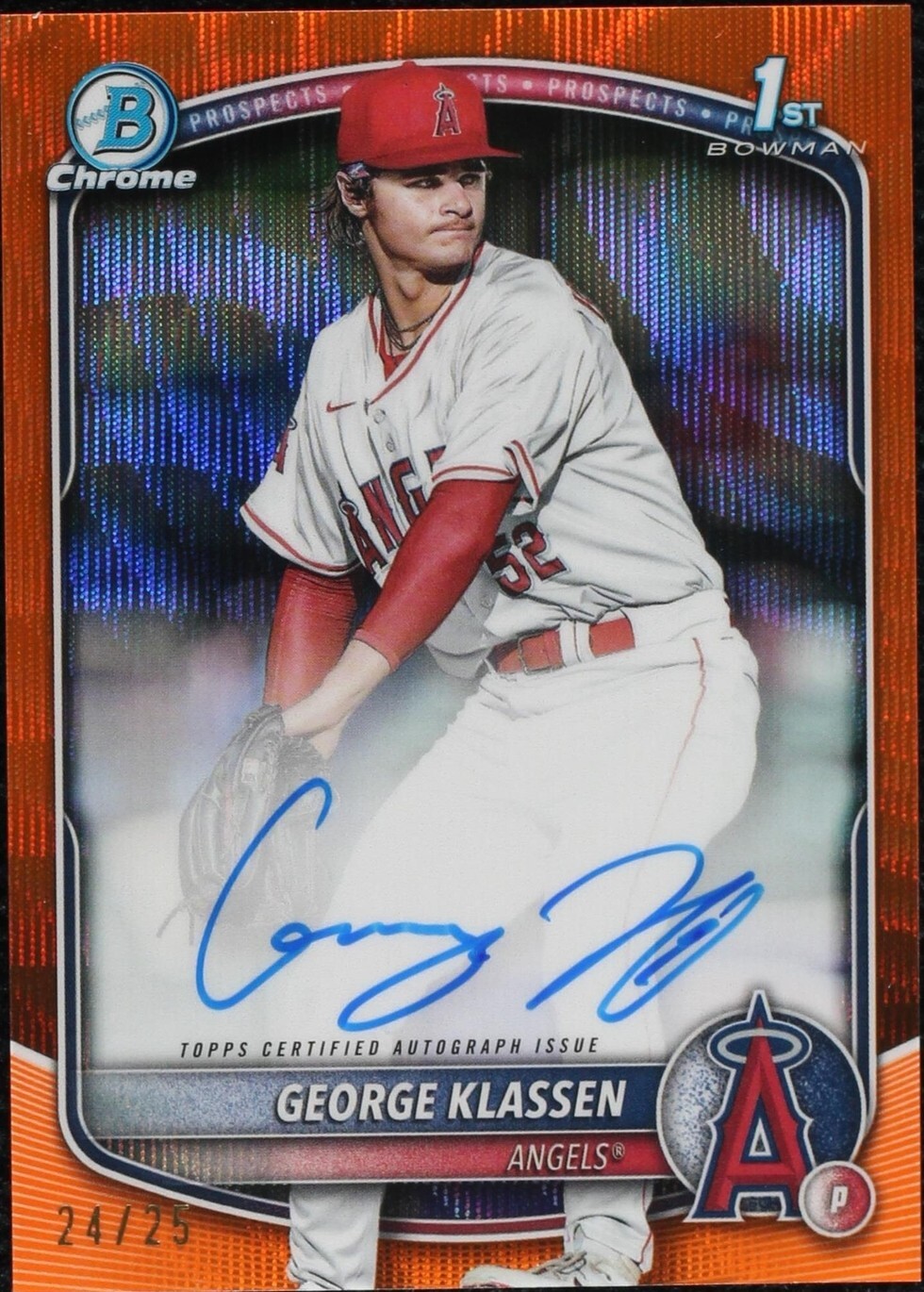 2025 Bowman - Chrome Prospect Autographs George Klassen #CPA-GK Orange ...