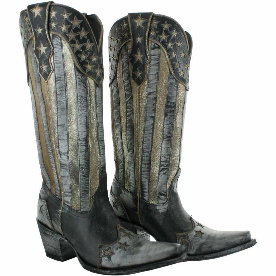 Yippee Ki Yay by Old Gringo Ladies Bloom Stars & Stripes Boots YL470-1 ...
