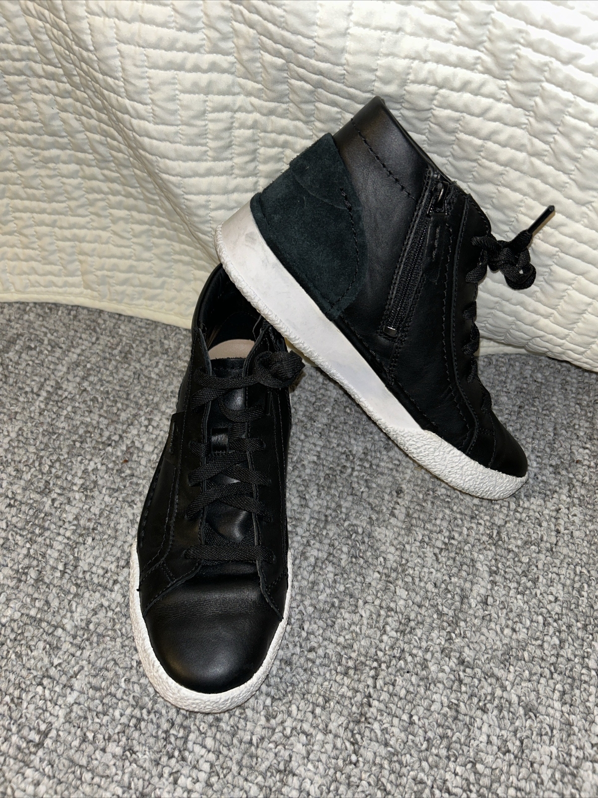 Clarks Women’s Craft Cup Hi Black Leather High Top S… - Gem