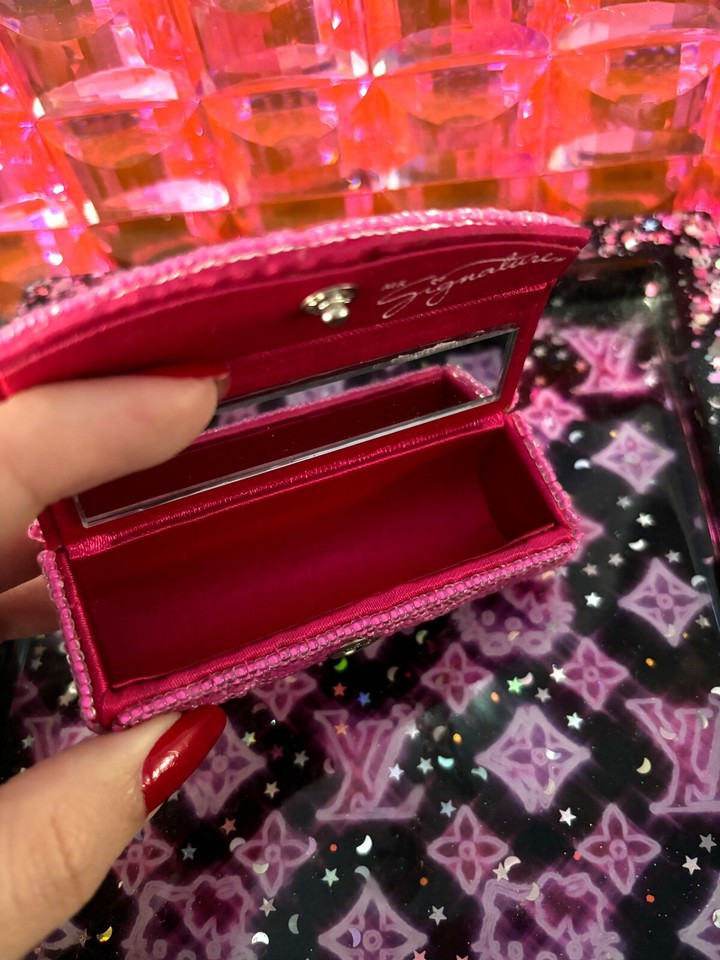 MK LIPSTICK HOLDER PINK LIPSTICK HOLDER BEADED LIPSTICK HOLDER | eBay