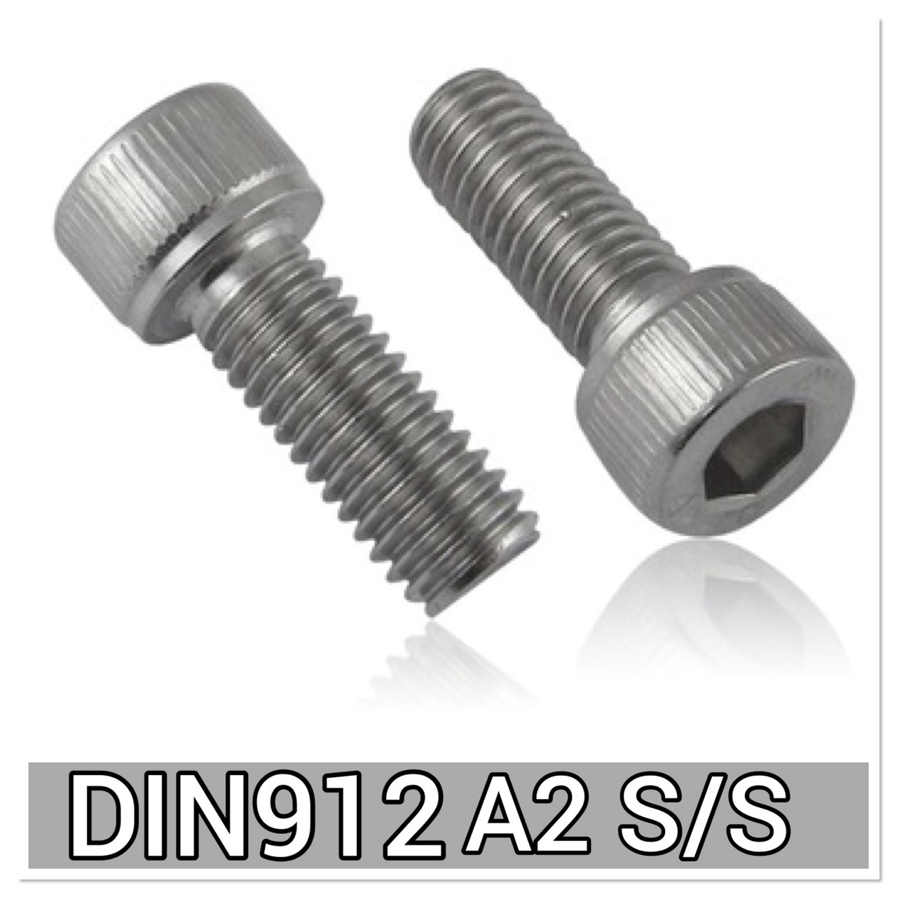 10x DIN912 M4x10 A2 304 Stainless Steel Allen bolt Hex socket head cap ...
