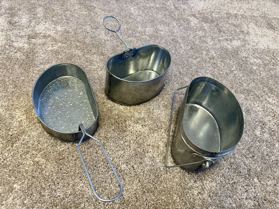 Replica: 3 Piece Metal Dining Cooking Military Set WW1 WW2 - D Shaped ...