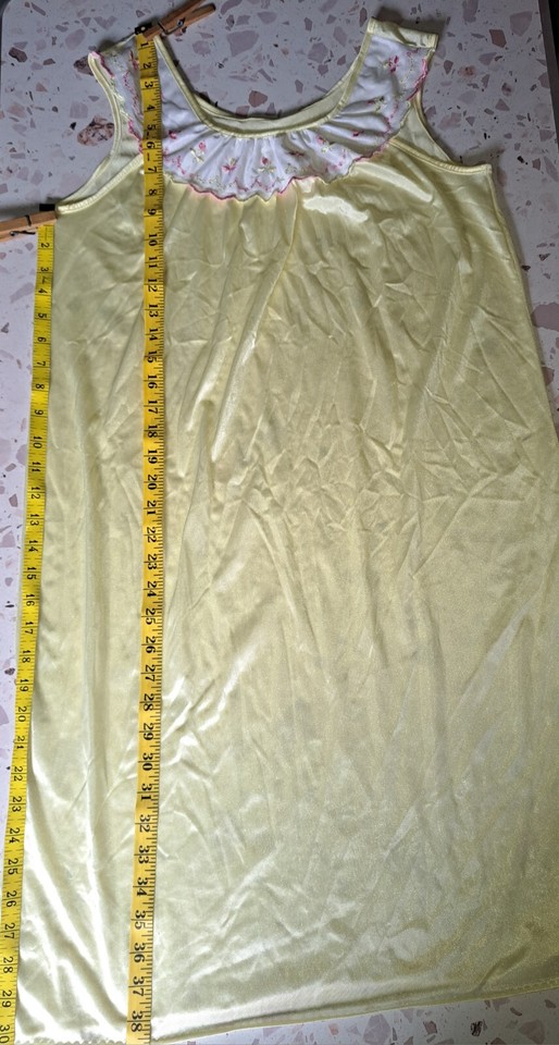 Vtg Nylon Nightgown Lot Bundle Two Yellow Shadowline Unbranded 60s 70s ...