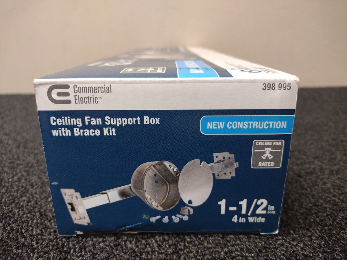 Commercial Electric Ceiling Fan Support Box With Side Mount Bracket ...