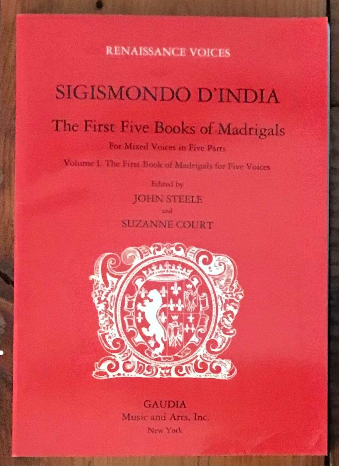 D'INDIA "THE FIRST FIVE BOOKS OF MADRIGALS, VOL 3" PB VG+ ITALIAN TEXTS ...