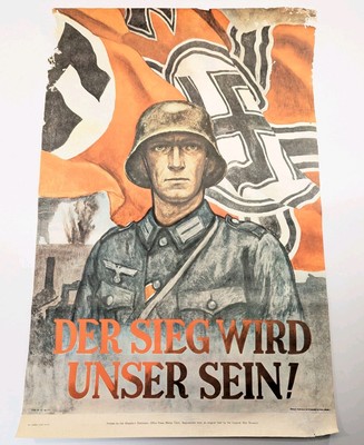Repro German WWII Victory Will Be Ours Propaganda Poster Her Majestys ...