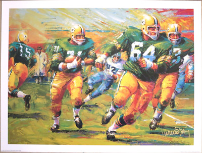 Malcolm Farley 37/60 Litho Autographs Jim Taylor Jerry Kramer Green Bay ...