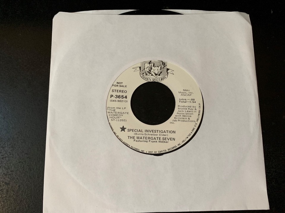45 PROMO Watergate Seven "Special Investigation" HIDDEN / CAPITOL NM | eBay