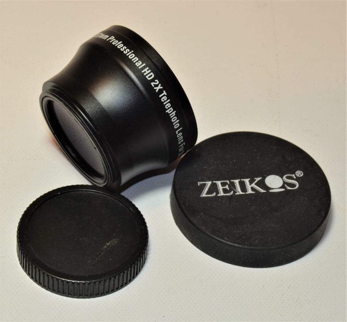 Zeikos 37 mm Professional HD 2x Telephoto Lens for DC/DV Japan Optics w ...