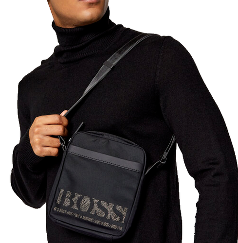 HUGO BOSS MENS BLACK BAG MAGNIFIED NS ZIP 50457037001 | eBay