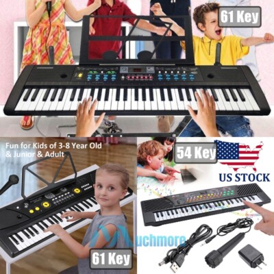 NEW Portable 54/61 Key Electronic Digital Music Keyboard with ...
