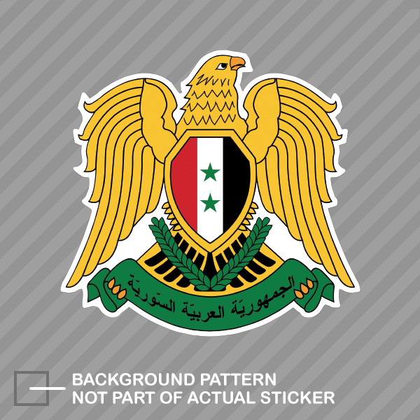 Syrian Coat of Arms Sticker Decal Vinyl Syria flag SYR SY | eBay