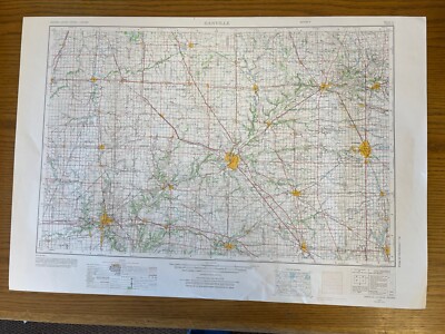 Vintage USGS Danville Illinois Indiana 1953 1971 1973 Topographic Map 1 ...