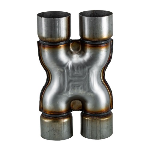 Universal Stainless Steel 3'' Dual Exhaust Pipe Crossover X Pipe ...