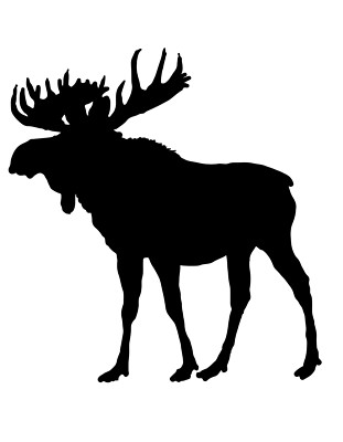Riesiger XXXL Autoaufkleber Sticker Rentier Elch schwarz Aufkleber ...