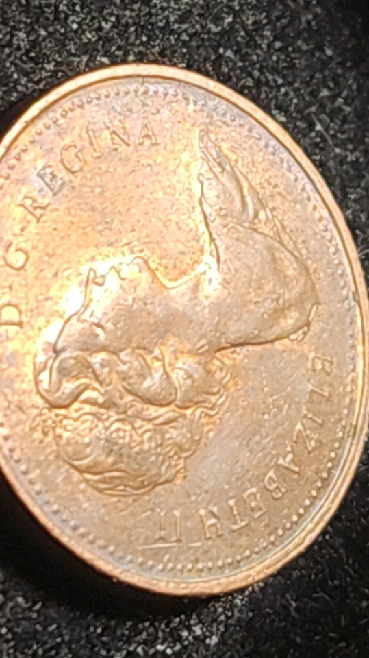 EXTREMELY RARE COIN 1979 DDO FOLDED EDGE UNCLEANED CANADIAN PENNY ...