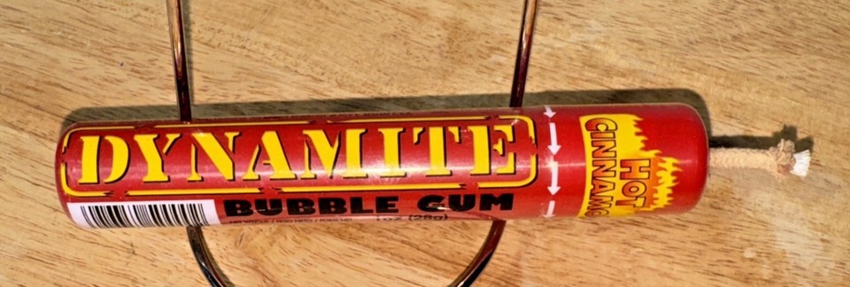Dynamite Bubble Gum Candy Container TNT Vintage 1997 Uniconfis Corp ...