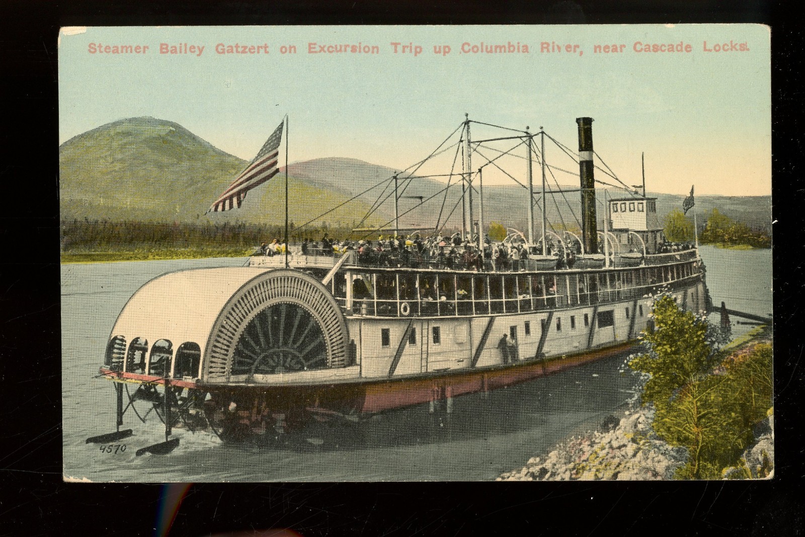 Oregon-Cascade Locks-steamer, Bailey Gatzert-Columbia River Excursion ...