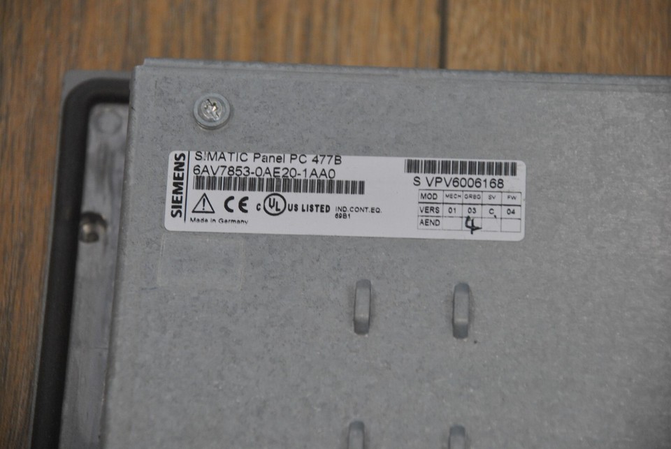 Siemens Simatic Panel PC 477B 6AV7853-0AE20-1AA0 | 6AV7 853-0AE20-1AA0 ...