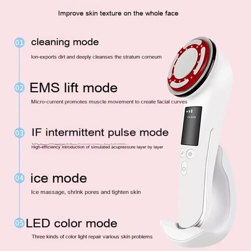 Portable LED Hot Cold Hammer Facial Skin Rejuvenation Lifting EMS ...