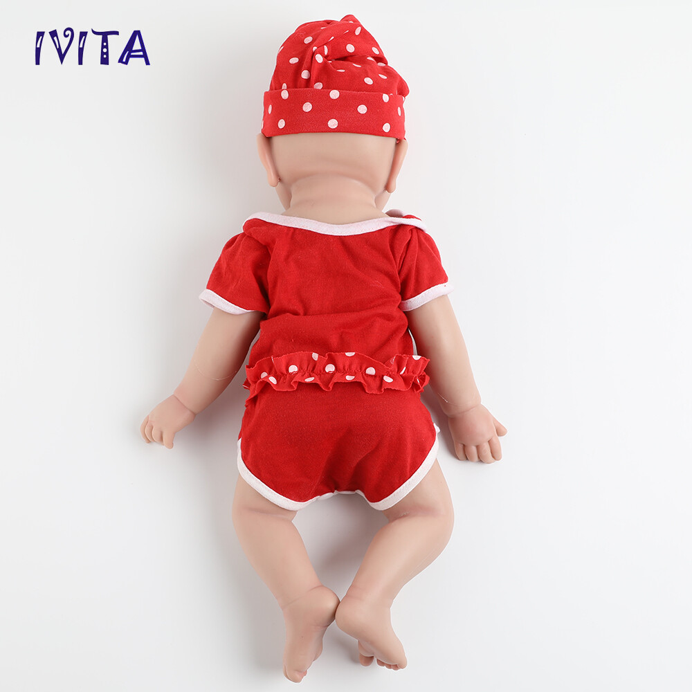 IVITA 17 inch Silicone Reborn Baby Girl Doll Lifelike Cute Chubby Baby ...