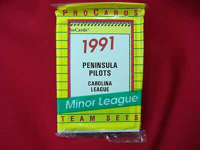 1991 PENINSULA PILOTS MINOR LEAGUE TEAM SET PROCARDS FACTORY SEALED ...