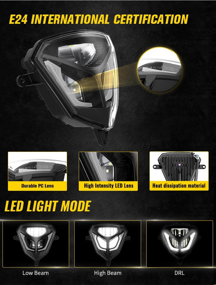 LED Headlight for BETA RR 125 200 250 300 350 400 450 Race Xtrainer 2 ...
