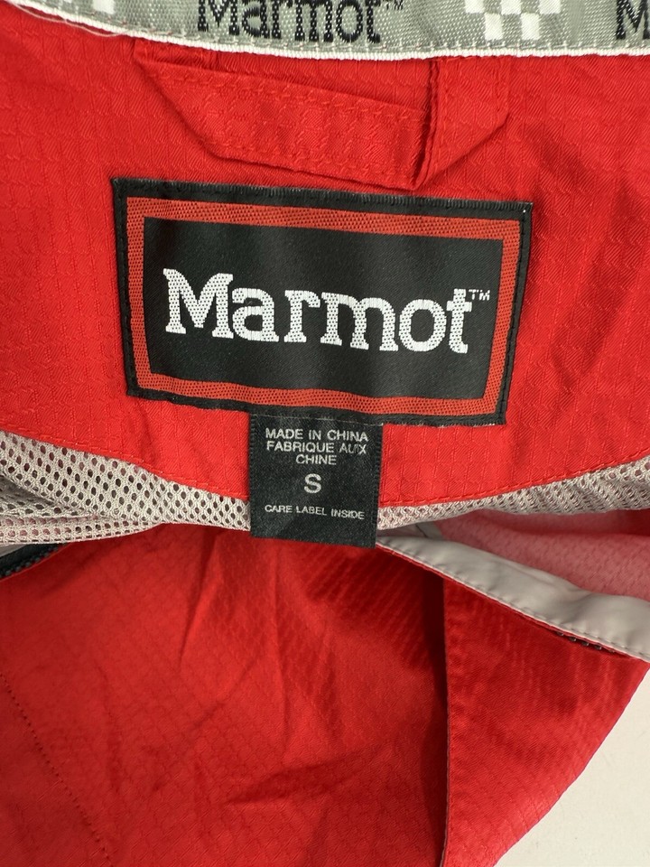 90s Marmot Activent Pullover With Brimmed Hood Red Size Small 100% ...
