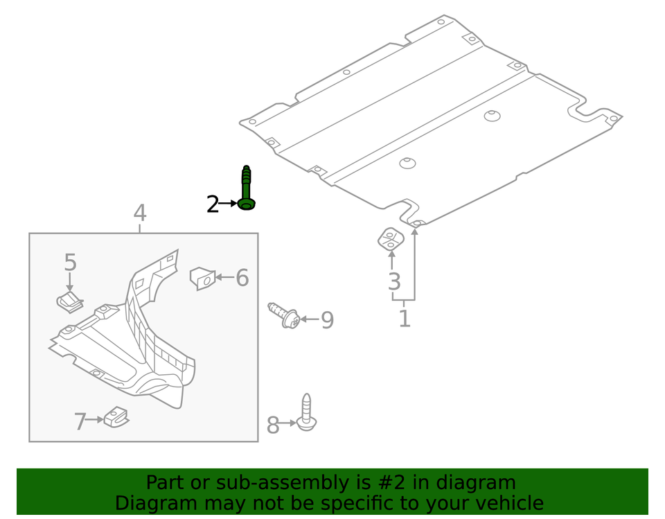 Genuine Audi Front Shield Mount Bolt WHT-008-613 | eBay