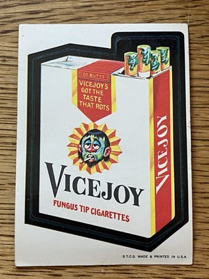 1973 Wacky Packs Vice Joy Fungus Tip Cigarettes | eBay