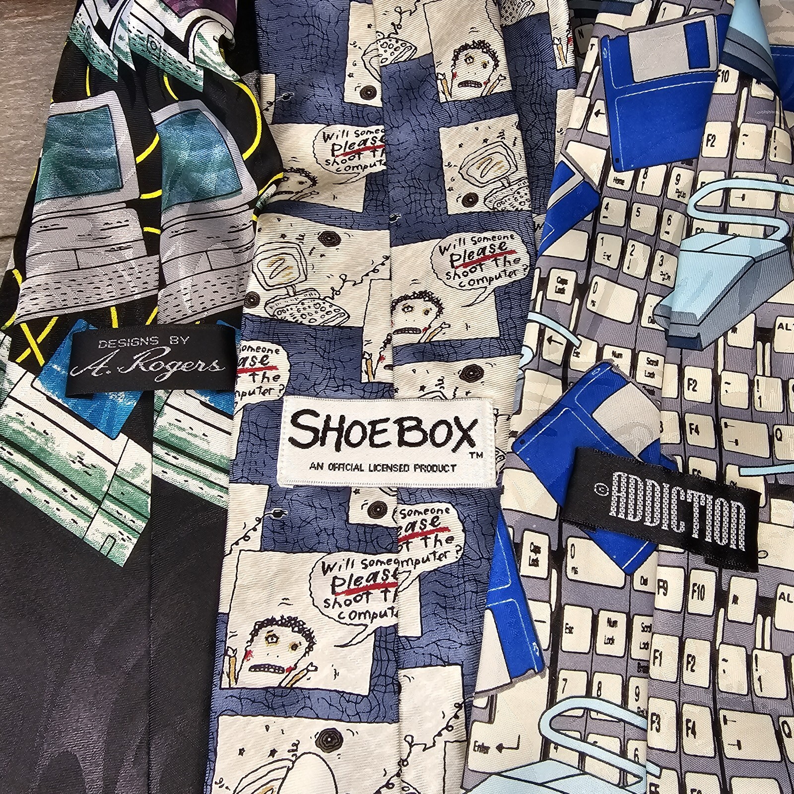 Funny 90s Computer IT PC Mouse Neck Ties Gift For Dad… - Gem