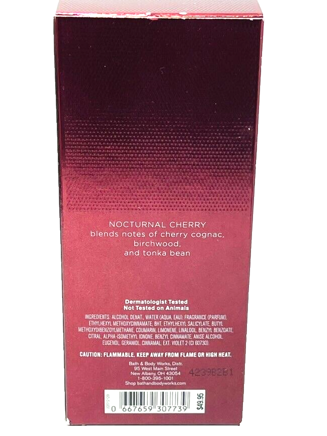 BATH & BODY WORKS NOCTURNAL CHERRY MEN'S COLLECTION COLOGNE 3.4 FL OZ NEW | eBay
