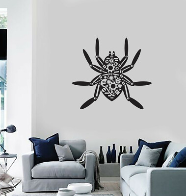 Vinyl Wall Decal Spider Steampunk Mechanism Creative Interior Stickers ...