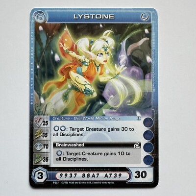 Chaotic creature card Overworld Lystone Mid Energy Common | eBay