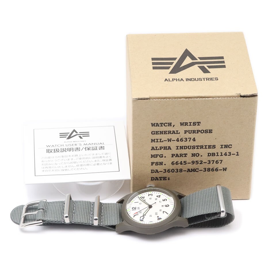 ALPHA Military Disposable Watch Reproduction Quartz ALW-46374 MIL-W ...