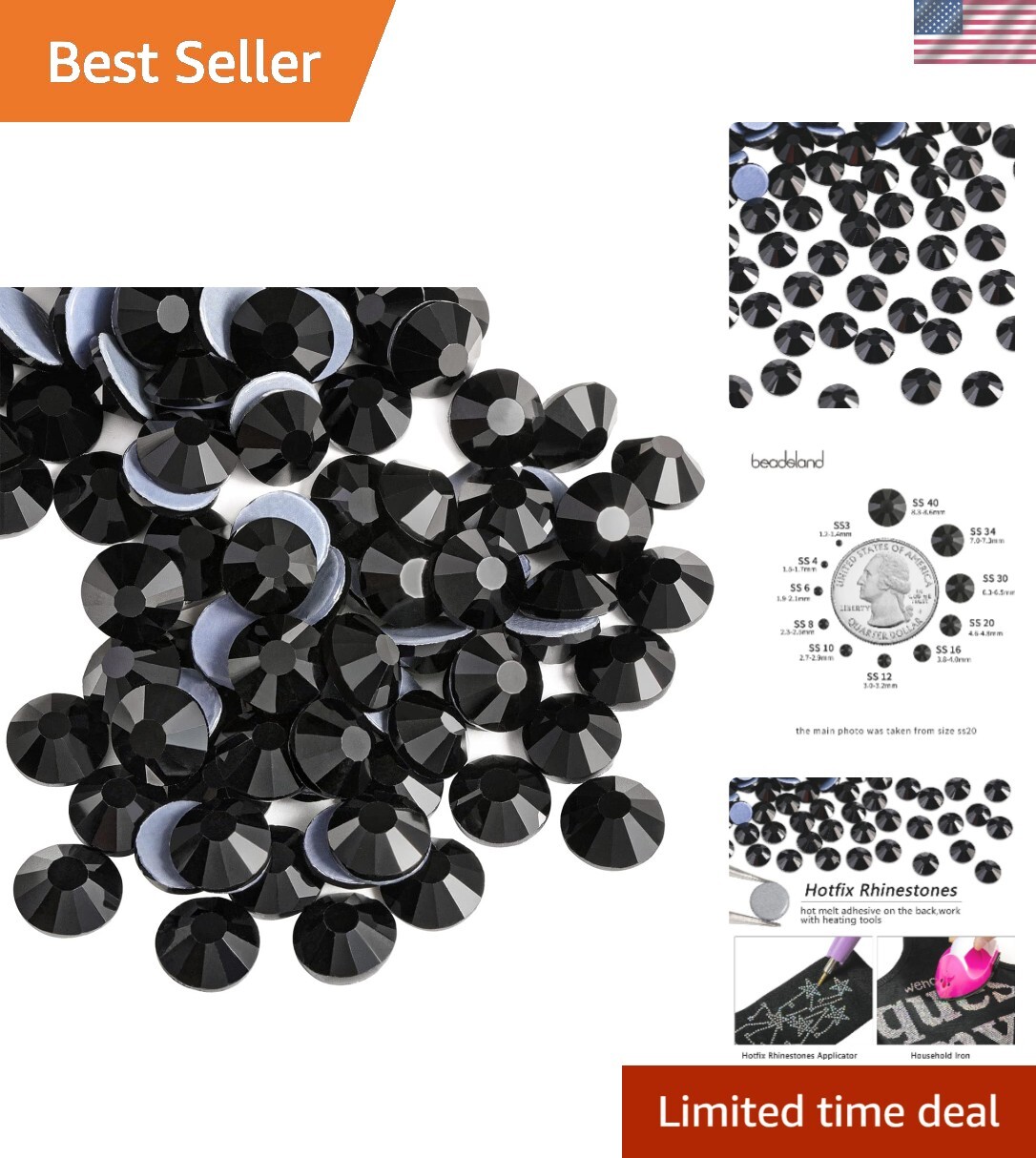 Hotfix Rhinestones, 1440pcs Flatback Crystal Rhinestones for Crafts ...