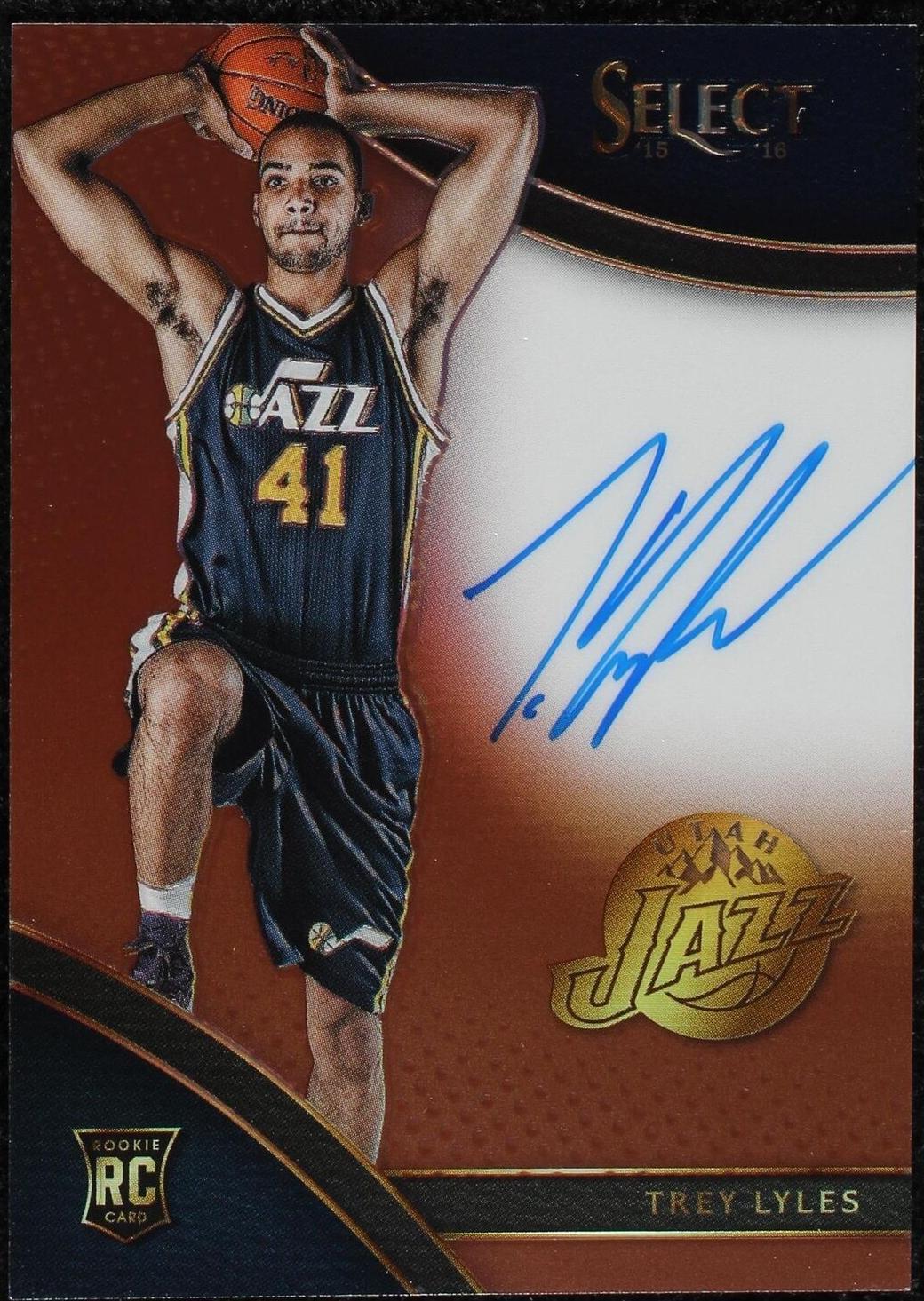 2015-16 Panini Select - Rookie Signatures Trey Lyles #RS-TL Copper ...
