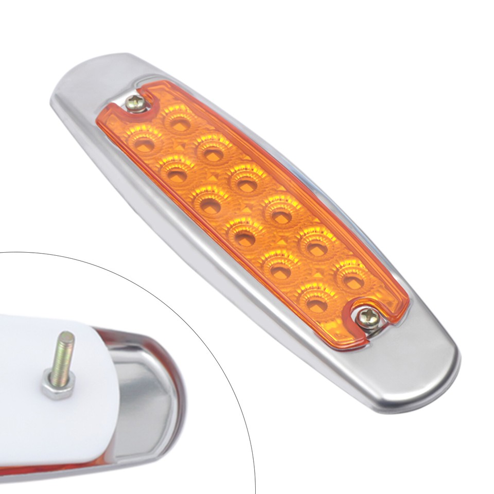 20x 12-LED Amber Heavy Truck Trailer Side Marker Clearance Lights For ...
