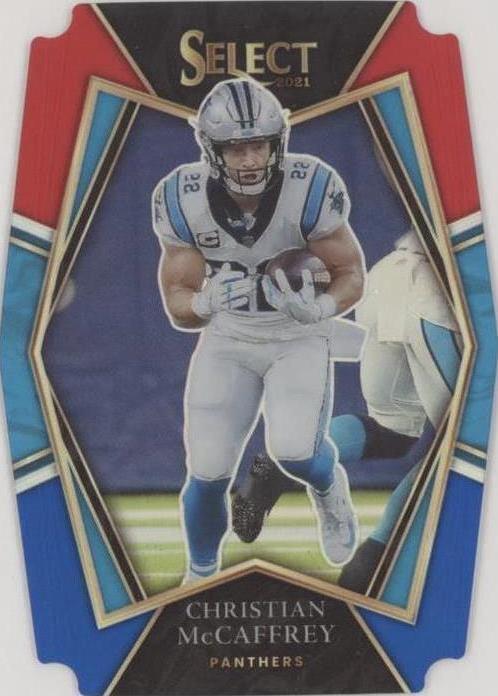 2021 Panini Select - Premier Level Christian McCaffrey #107 Red & Blue ...