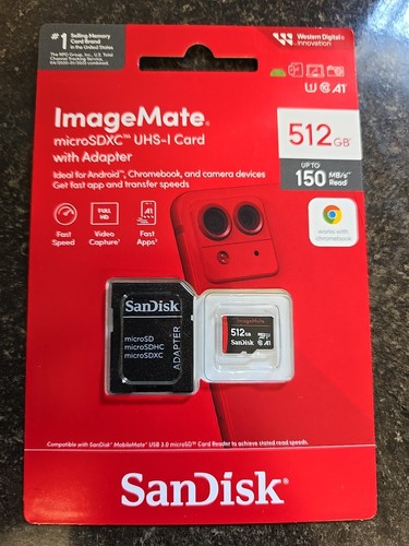 SanDisk SDSQUA4-512G-AW6KA 512GB ImageMate microSDXC UHS-I Memory Card ...