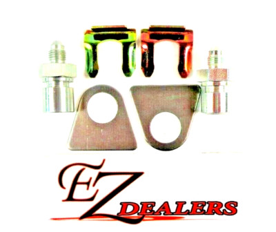 Street Rod Thru Frame 3/16 Brake Line Adapter Brackets Weld On Tab Flex ...