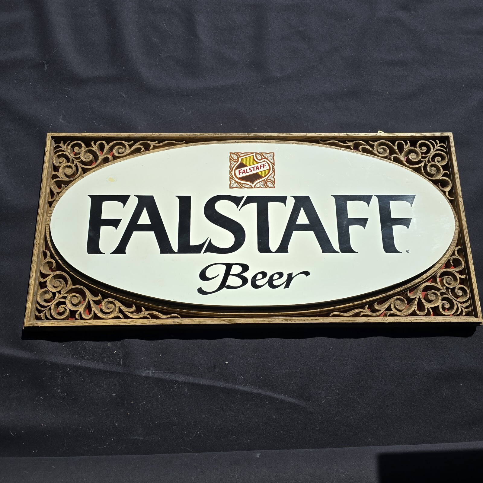 Vintage Falstaff Beer Sign Large Metal Sign Bar Man Cave Advertising 31 ...