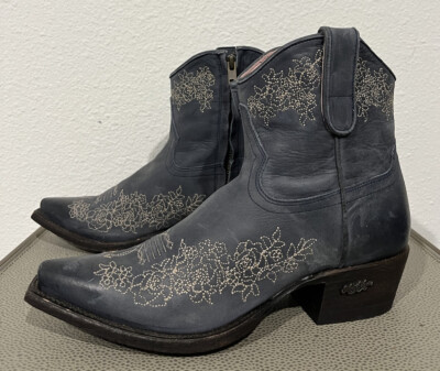 Miss Macie Mercy Me Booties w/ Zippers And Embroidered Detail Size 7 M ...