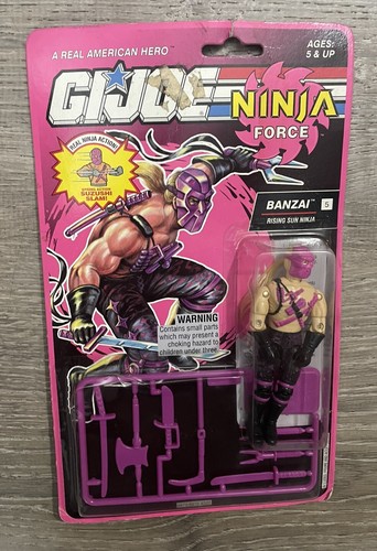 Vintage 1992 G.I. Joe Ninja Force BANZAI - 3.75" #5 SEALED MOC GI Joe ...