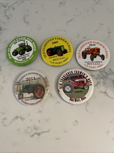 5 Different Farm Tractor Pinback Buttons | eBay