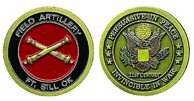 ARMY FORT SILL FIELD ARTILLERY INVINCIBLE IN WAR CHALLENGE COIN | eBay